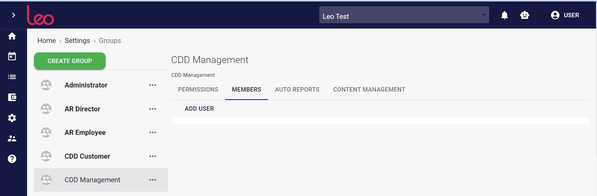 Adding a user to a Group